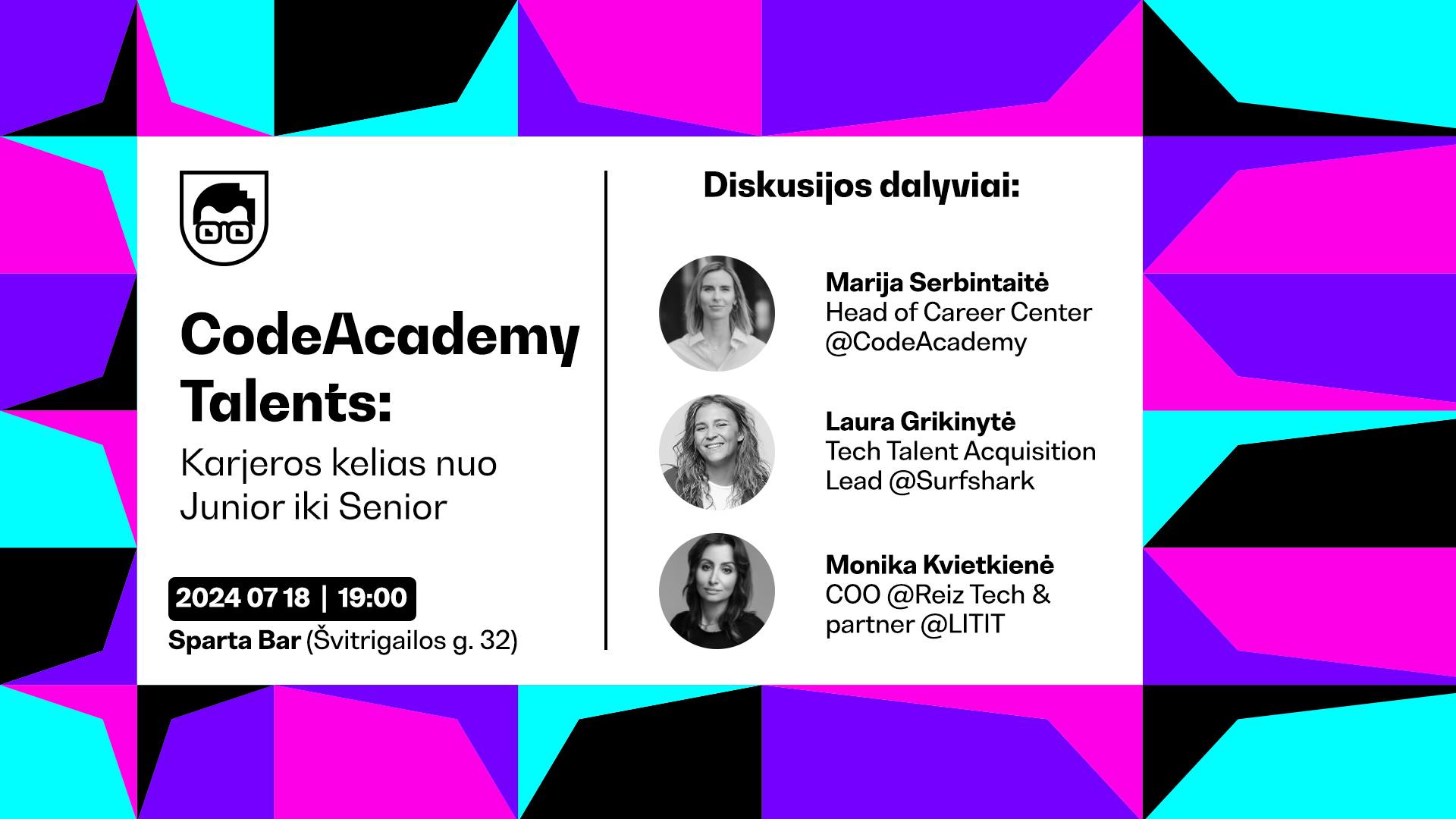 CodeAcademy Talents: Karjeros kelias nuo Junior iki Senior | Programuok Savo Ateitį